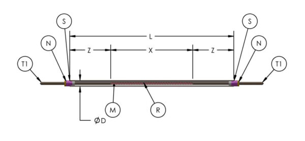 2000w 2kW Heating Element - Heating Elements UK
